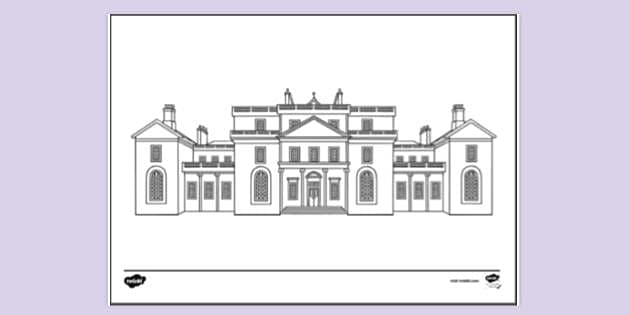 FREE! - Gateshead Hall Colouring Sheet | Colouring Sheets