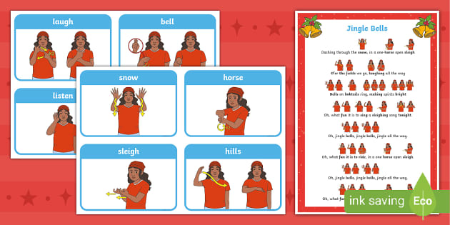 Jingle Bells with Auslan - Inclusion (Teacher-Made) - Twinkl