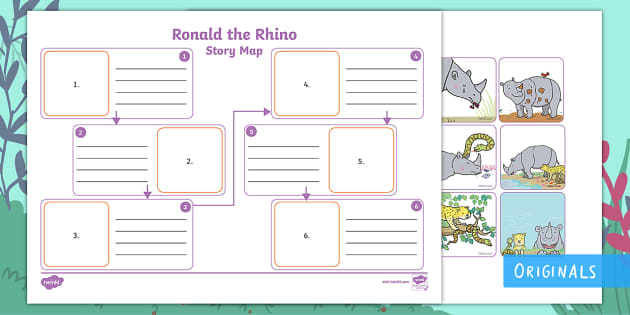 FREE! - Ronald the Rhino Story Map Worksheet / Worksheet