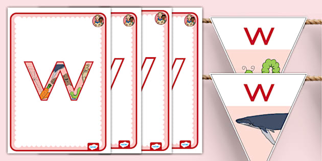 Graad R Klanke Vertoonvlaggies en Plakkate w - Twinkl