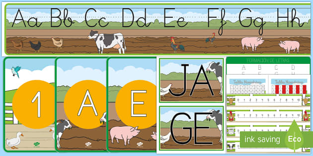 Decoración de la clase: En la granja - Twinkl
