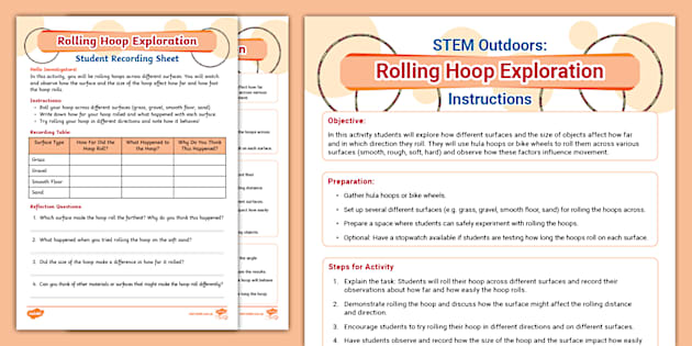 STEM Outdoors: Rolling Hoop Exploration - Twinkl