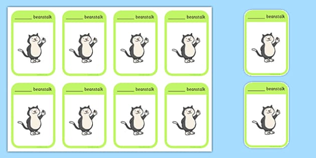 Beanstalk Themed Name Labels (teacher made) - Twinkl