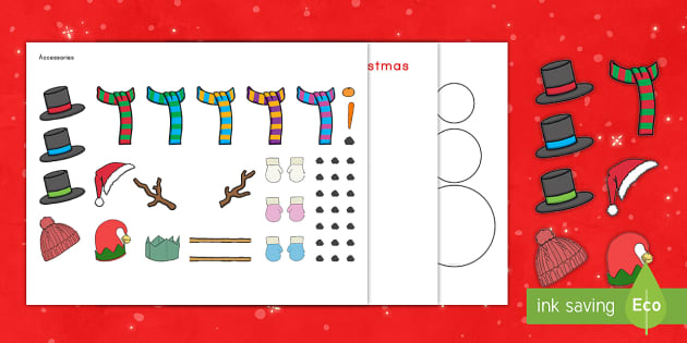 Design Your Own Snowman Christmas Cards Activity