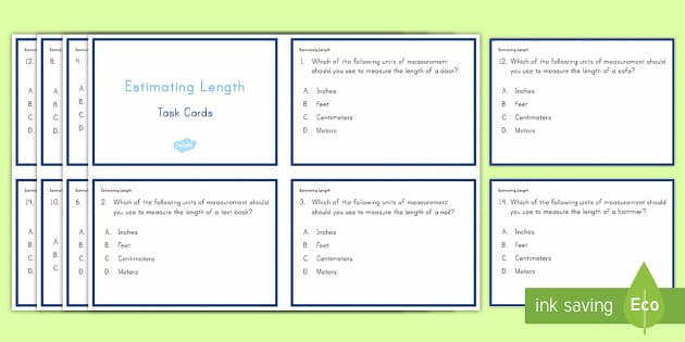 Estimating Length Task Cards (teacher made)