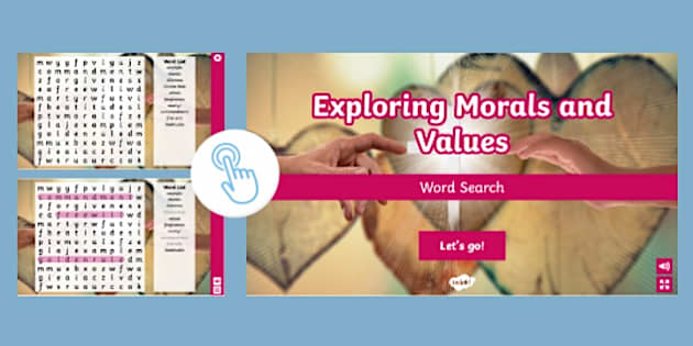 RE: Exploring Morals and Values: LKS2 Interactive Word Search
