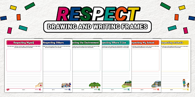 Respect Drawing And Writing Frames - KS1 (teacher made)