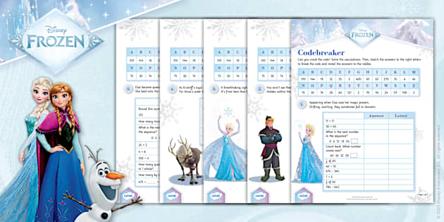 Frozen: Math Codebreaker for 3rd-5th Grade (Teacher-Made)