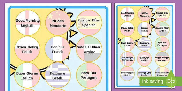 Hello In Many Languages Poster