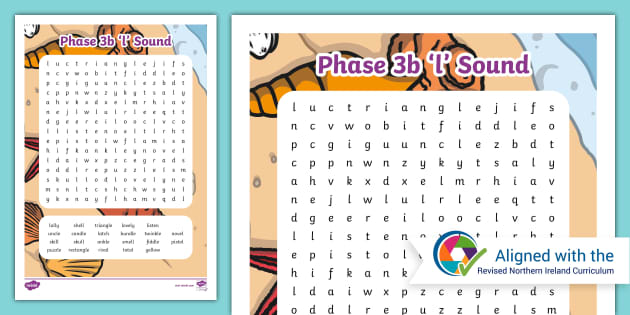 Northern Ireland Linguistic Phonics 3b 'l' Sound Word Search