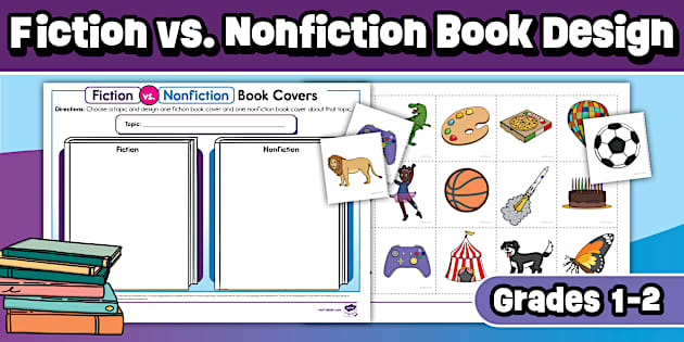 Fiction vs. Nonfiction Book Cover Design Worksheet