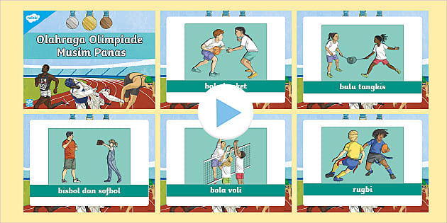 Summer Olympic Sports PowerPoint Indonesian (teacher made)