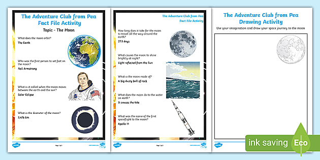 FREE! - The Adventure Club from Pea Fact File Activity - Resources
