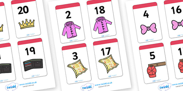 Number Bonds To 20 Matching Cards Clothing 
