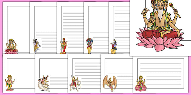 Hindu Dharma Page Borders (teacher made) - Twinkl