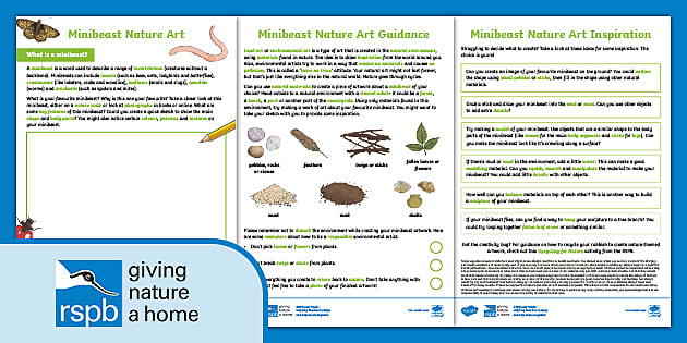 FREE! - Minibeast Nature Art (Ages 7 - 11) (teacher made)