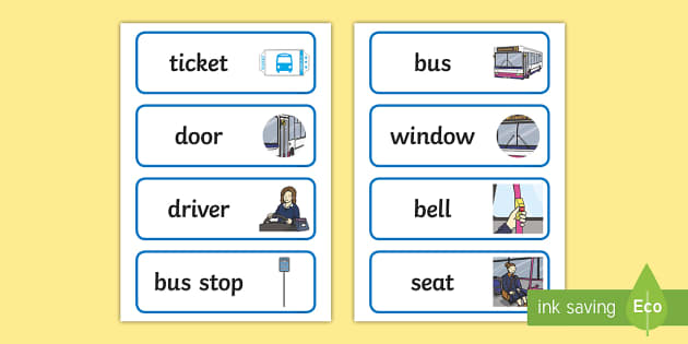 On the Bus Role Play Labels (teacher made) - Twinkl