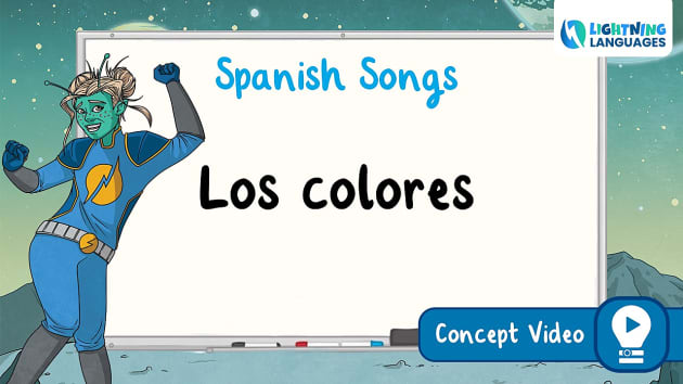 👉 Lightning Languages | Spanish | Colours Song Concept Video