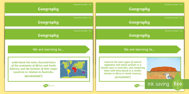 Yr 4 Aus HASS Content Descriptor Statements Display Pack