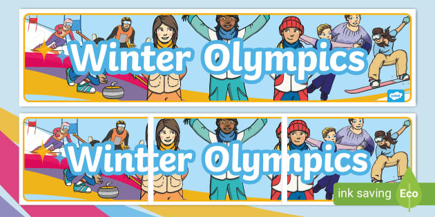 Winter Olympics Display Banner (teacher made) - Twinkl