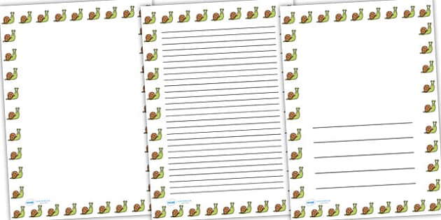 Snail Full Page Borders -page borders, snail page borders, snail
