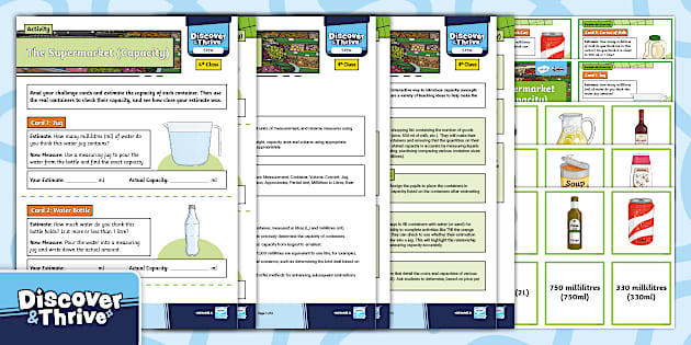 Supermarket Capacity/ Fourth Class Activity Pack - Twinkl