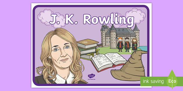 👉 J K Rowling A4 Display Poster - J K Rowling A4 Display Poster