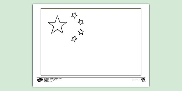 China Flag Colouring - Geography - Twinkl