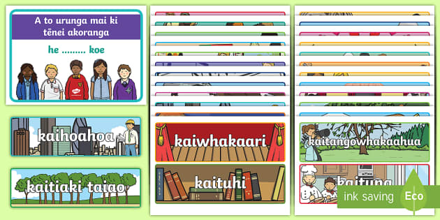 Te Reo Māori Classroom Signs