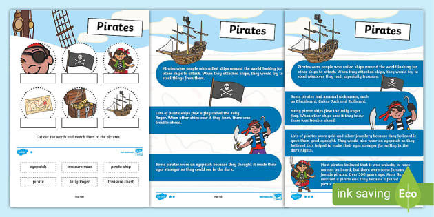 Let's Learn About Pirates Differentiated Comprehension