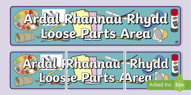 Loose Parts Area Banner Welsh/English (teacher made)