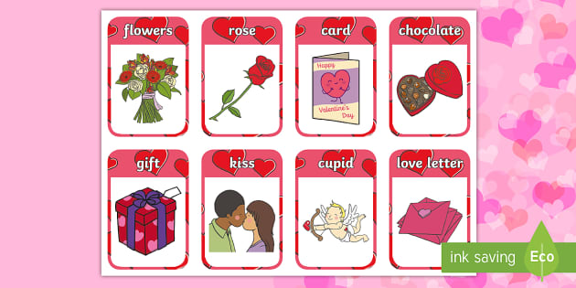 Valentine's Day Flashcards | Primary Vocabulary Resource