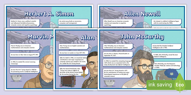 The Founding Fathers of AI Display Poster Pack - Twinkl -KS2