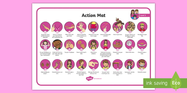 Level 3 Action Sound Mat (teacher made) - Twinkl