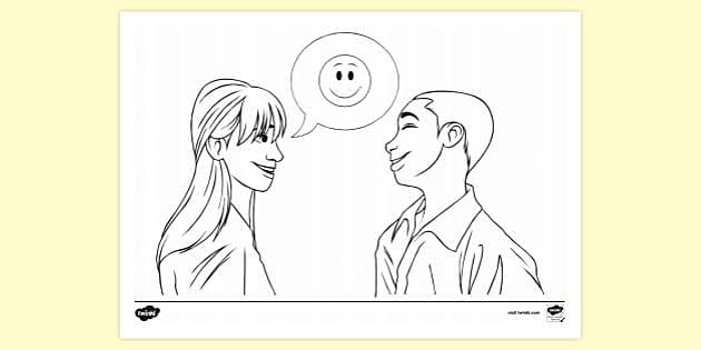 Friends Say Kind Things Colouring | Colouring Sheets