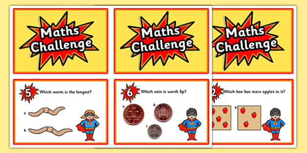 Reception Maths Challenge Cards - challenge cards, cards, reception, early