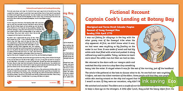 Fictional Recount: Cook’s Landing An Aboriginal Perspective