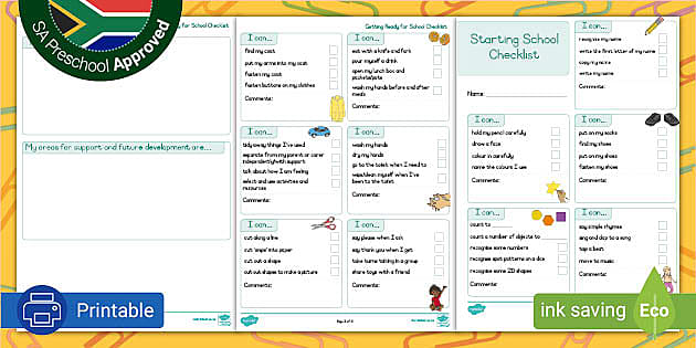 Starting School Checklist (teacher made) - Twinkl