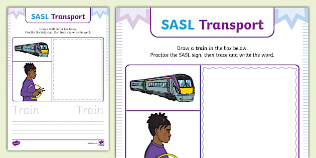 Draw, Sign and Write: SASL Train Activity (Lehrer gemacht)