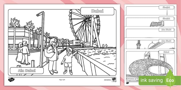 UAE Emirates Colouring Sheets (teacher made) - Twinkl