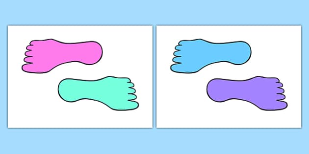 Feet Cut Outs - feet, cut outs, physical education, pe, cut, display