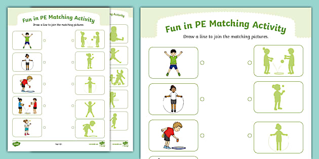 Fun in PE Matching Activity (teacher made) - Twinkl