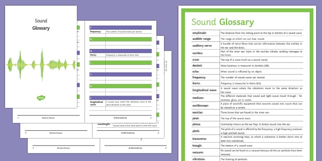 Sound Glossary (teacher made)
