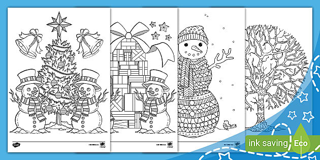 Ten Activities for Christmas Mindfulness Colouring - Twinkl