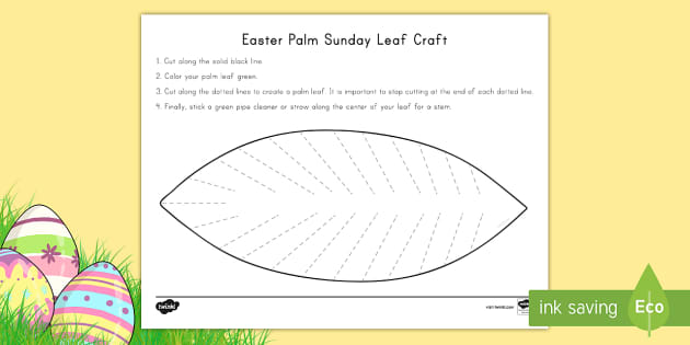 Palm Sunday Leaf Craft (teacher made)