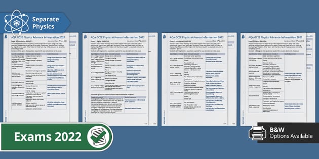 AQA GCSE Physics Exam Guidance 2022 (teacher made) - Twinkl