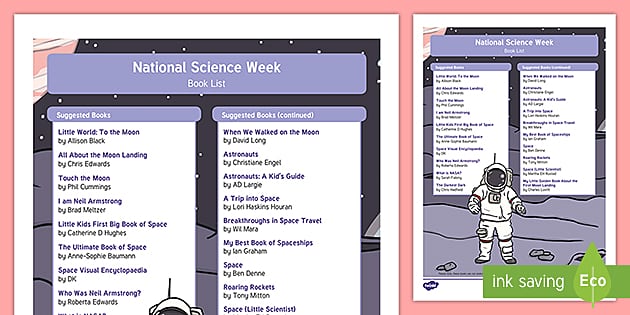National Science Week Book List (teacher made) - Twinkl