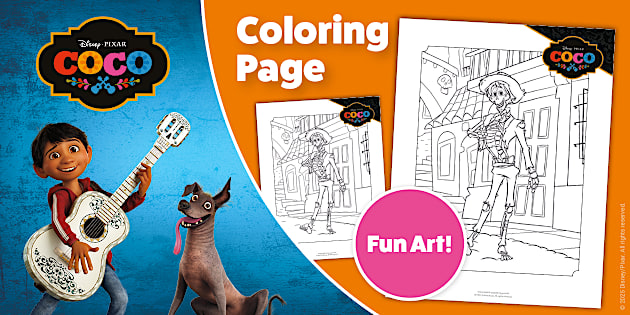 Coco: Héctor Coloring Page