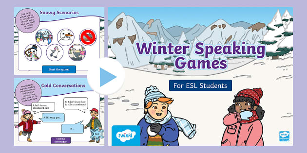 ESL Winter Speaking Games (teacher made) - Twinkl