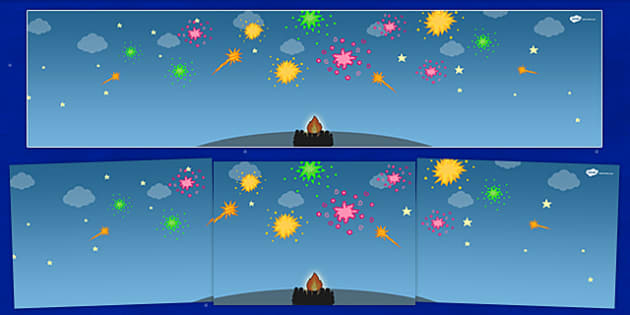 Bonfire Night Small World Background (teacher made)